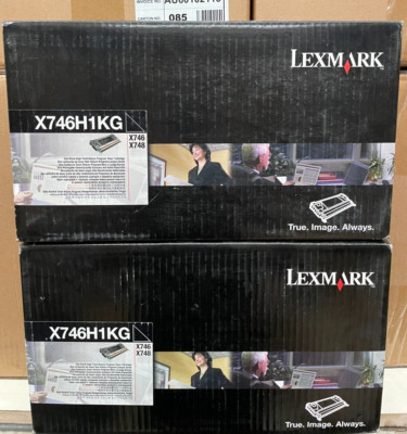 Genuine Lexmark X746H1KG Black Toner Cartridge X746 X748 12K Pages ...
