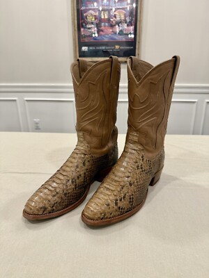 Tecovas The Brady OG Python Cowboy Boots Size 12.5 D Mens Vibram Sole ...