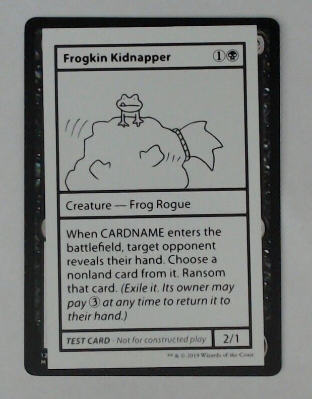MTG Bling - TEST CARD - Frogkin Kidnapper (no PW symbol) - Mystery ...