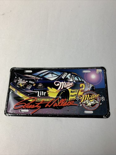 Vintage Rusty Wallace #2 Miller Metal License Plate | eBay
