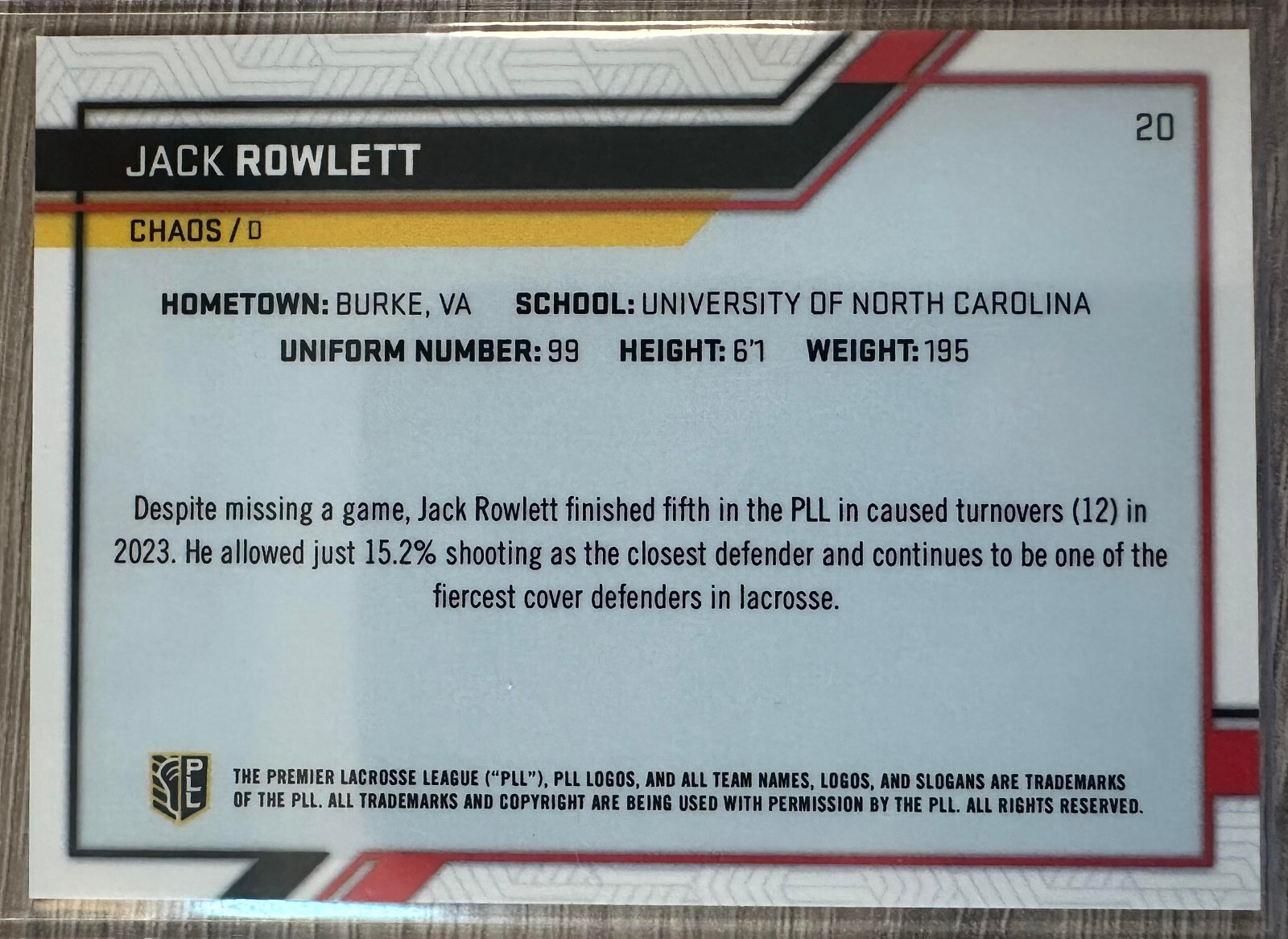2023 PREMIER LACROSSE LEAGUE PLL SNAPSHOT JACK ROWLETT SP BLUE AUTO #97 ...
