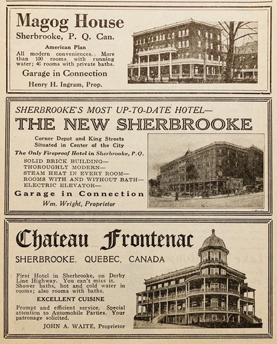 1925 AD.(N20)~CHATEAU FRONTENAC & MAGOG HOUSE, SHERBROOKE, QUEBEC ...