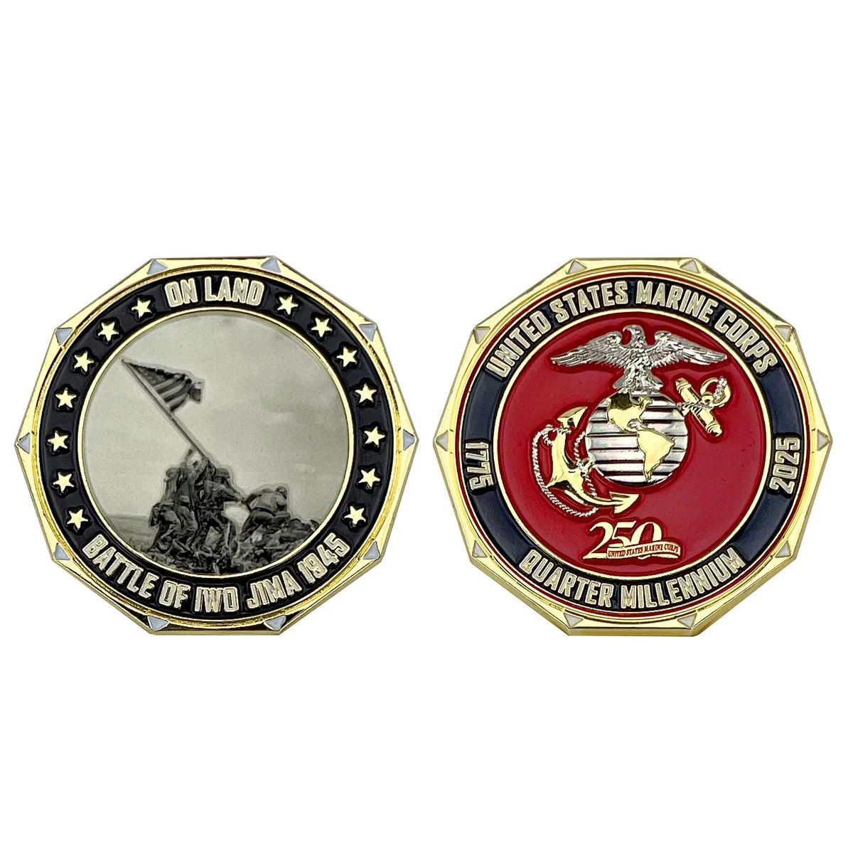 USMC 250th Anniversary Coin – 2″ Battle of Iwo Jima (1945) Marine Corps ...