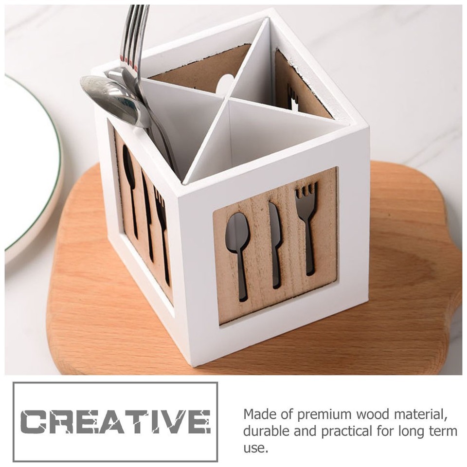 Utensils Holder for Kitchen Counter Organiser Cutlery Storage Box | eBay UK
