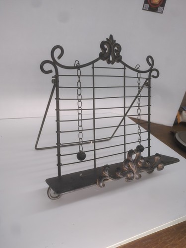 Rustic Cookbook Stand Metal Recipe Holder Steel Ball Page Holder ...