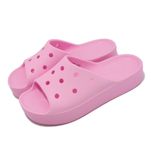 Crocs Classic Platform Slide Flamingo Pink Women Casual Sandal Slipper ...