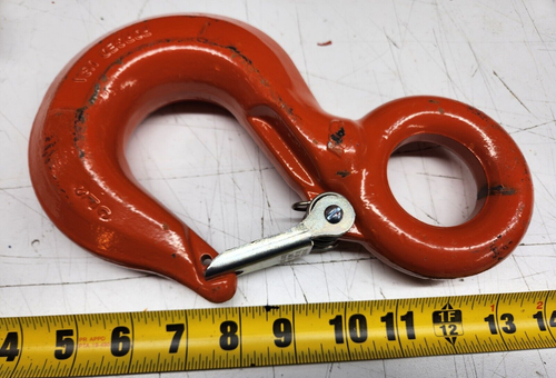 CM M6509A High Capacity Rigging Hook w/ Latch 7 Ton WLL Eyelet ...