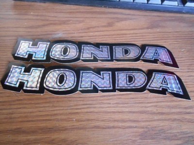 Quantity 2 NOS Vintage Honda Decal Sticker 8.75" Black Reflective CT70 ...