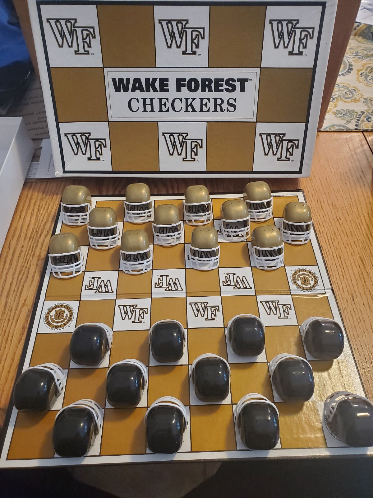 Vintage Wake Forest Demon Deacons NCAA Football Helmet Checkers Game | eBay