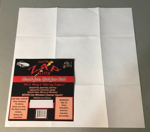 ZAP 5 Pack Zero Fiber Microfiber Cloth Streak & Spot Free Cleaning No ...