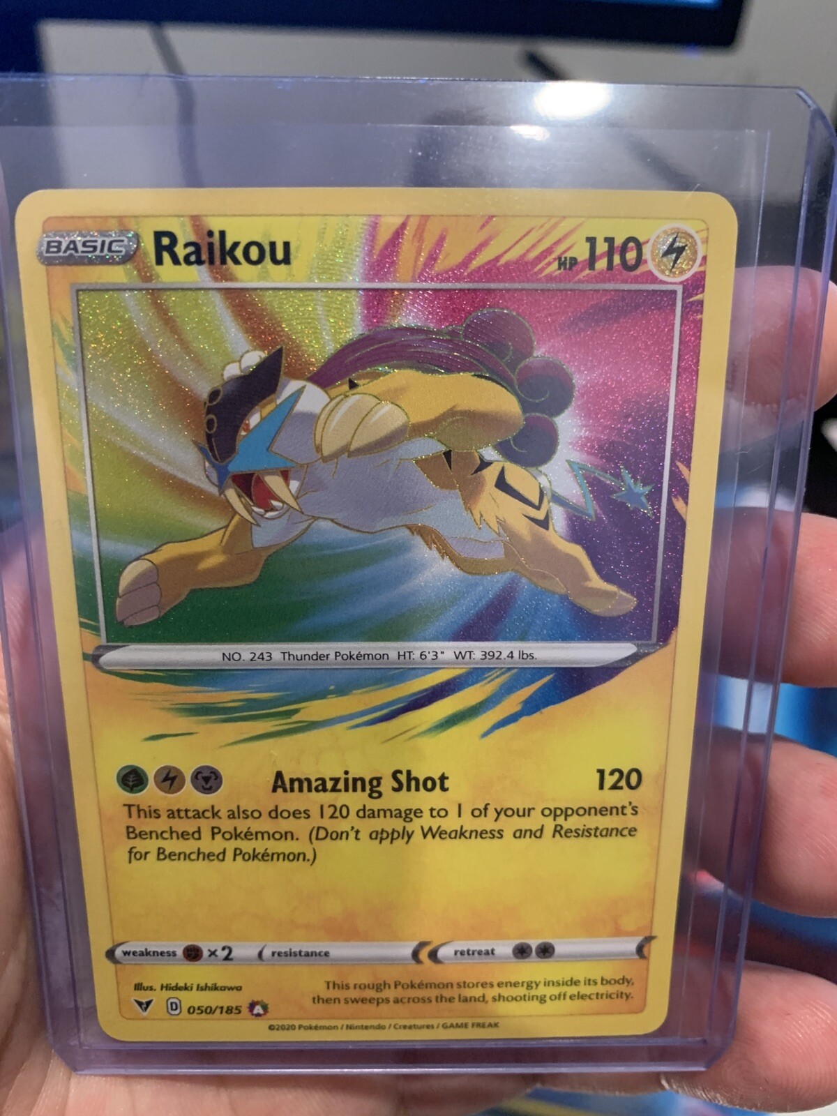 Raikou Amazing Rare Pokemon Card Vivid Voltage 050/185 NM | eBay