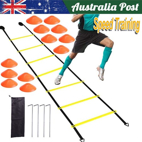 Football Fitness Speed Training Equipment Exercise Agility Ladder Cones ...
