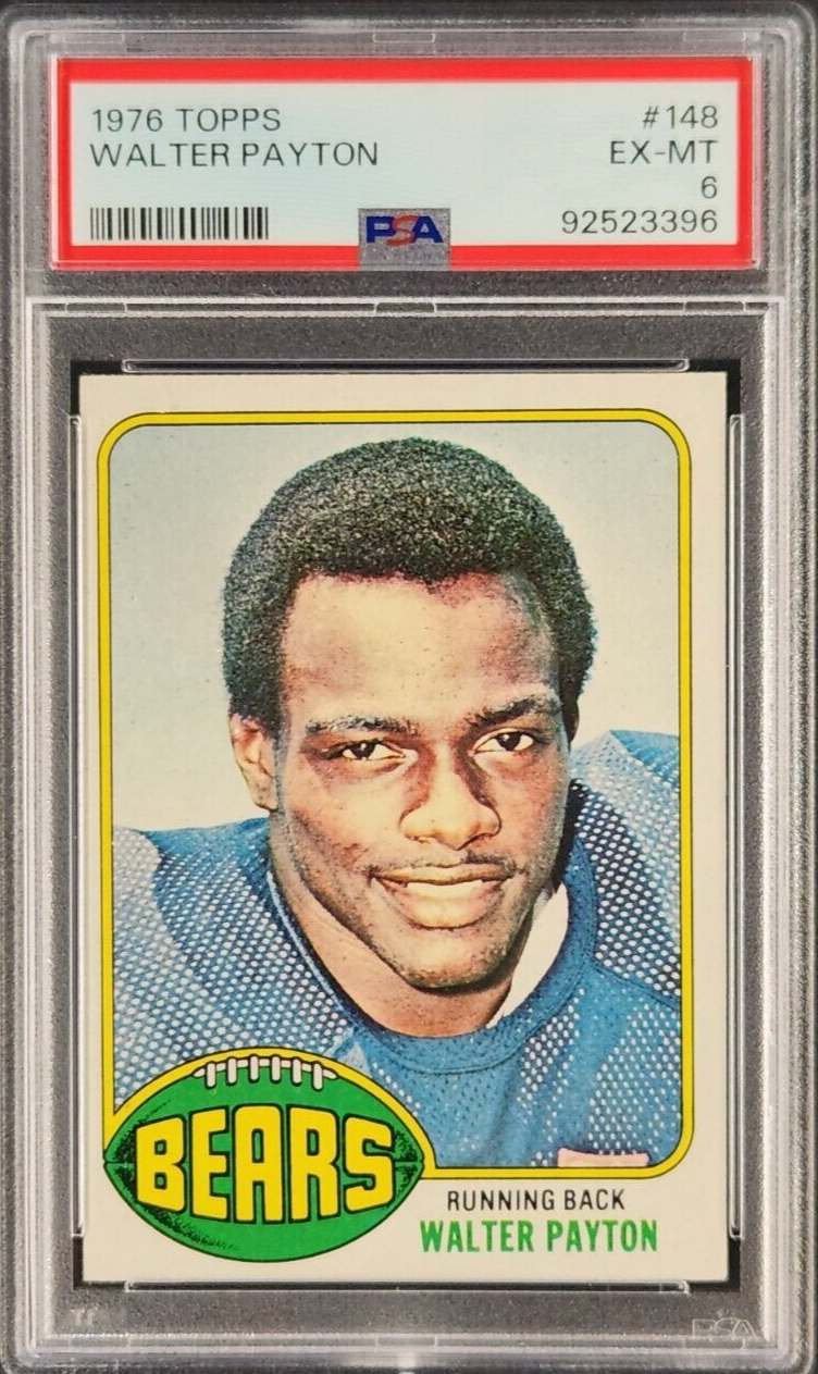 1976 Topps Football #148 Walter Payton Rookie Card PSA 6 EX-MT Hall ...