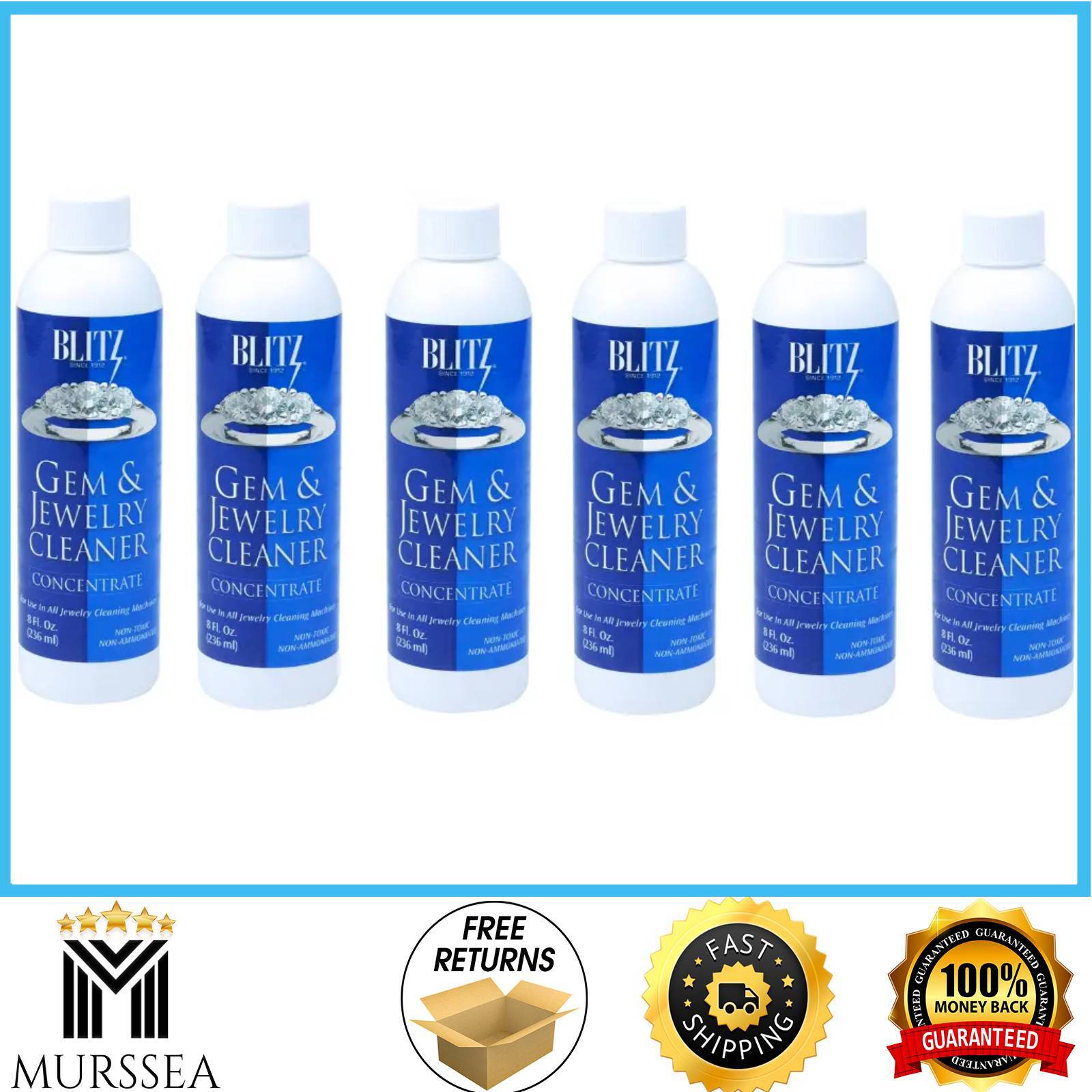 Jewelry Cleaner Gem Solution Non Toxic Liquid Concentrate No Scent ...