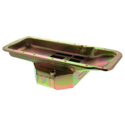 Milodon 31580 Oil Pan Pro Touring Steel Gold Iridite 7 qt. For Mopar B ...