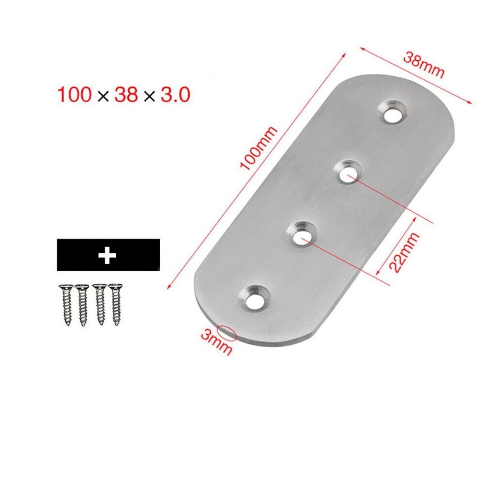 Stainless Steel Repair Plate Flat Straight Fixing Mending Corner Brace ...