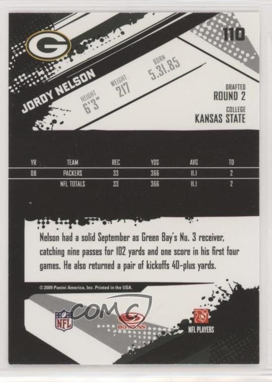 2009 Score Glossy Jordy Nelson #110 | eBay