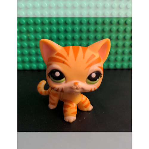 Littlest Pet Shop LPS Authentic Shorthair Cat #1451 Tiger Stripes | eBay