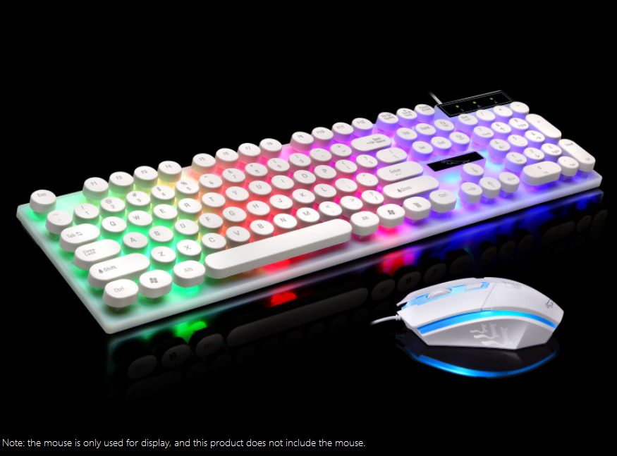 Punk retro round key cap mechanical feel backlit round key USB game ...