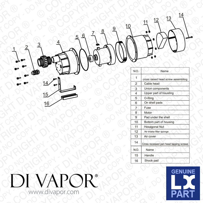 LX AP200 V2 Air Blower Pump 0.25 HP | 200W | Hot Tub | Spa | Whirlpool ...