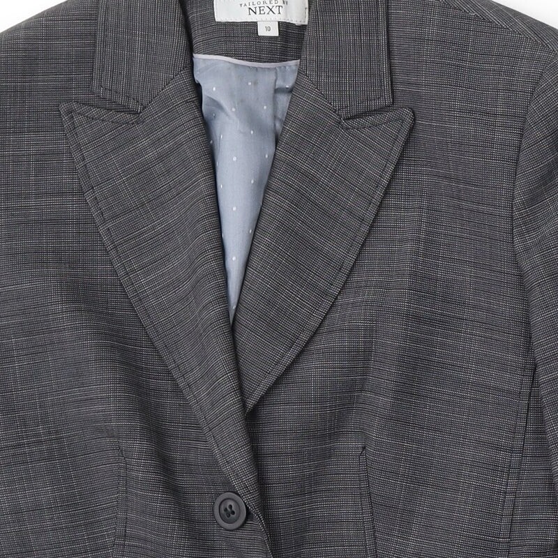 NEXT Womens Grey Check Polyester Blend Jacket Suit Size 10 | eBay UK