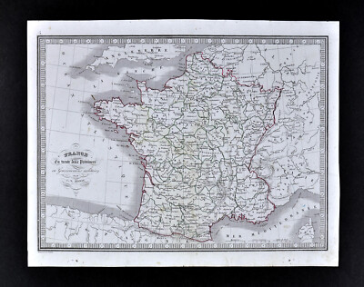 Pre-1900 - Map Of France In Provinces
