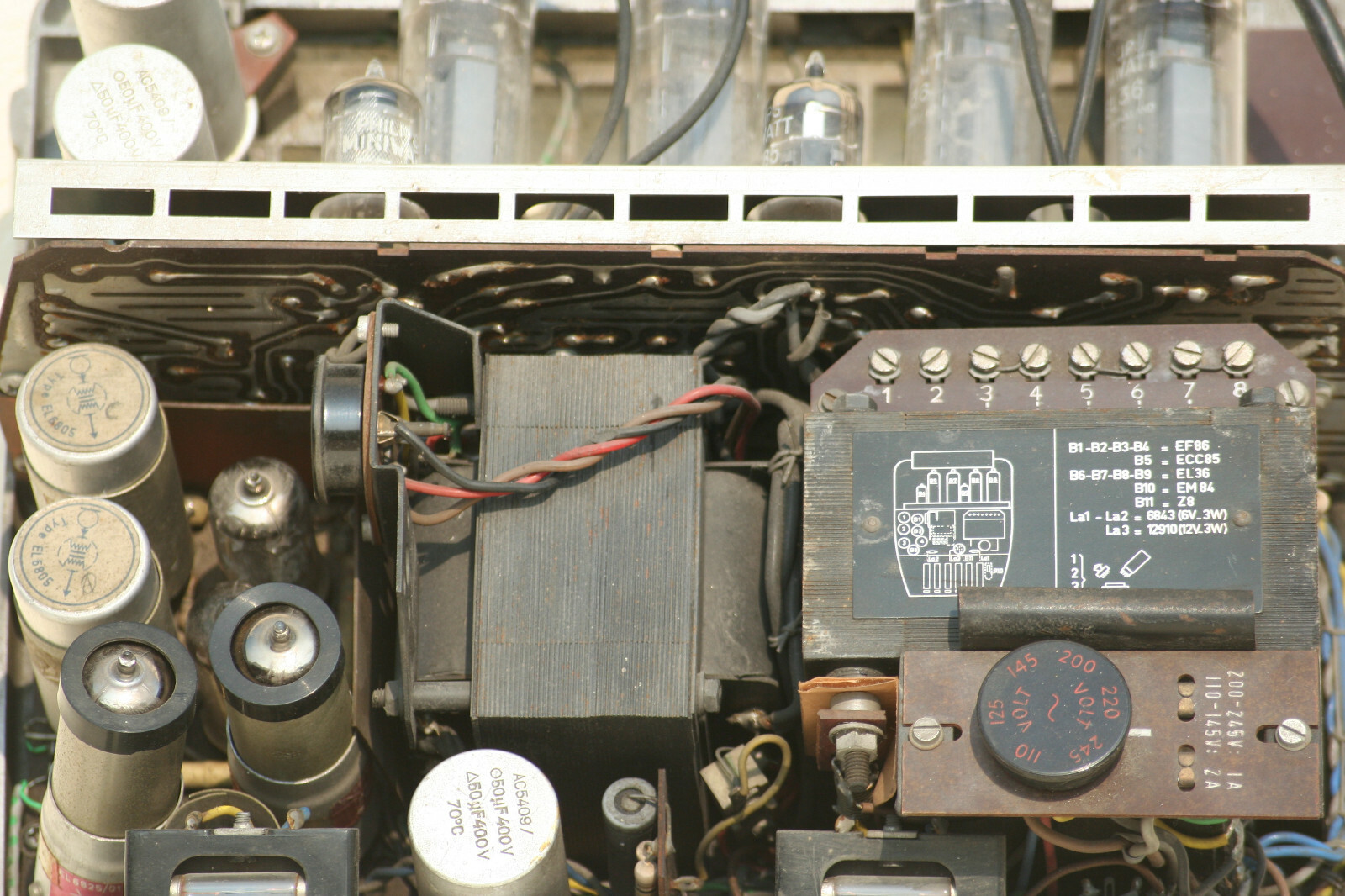 power amplifier tube amp vintage Philips EL 6425 EF86 EL36 cinema valve ...