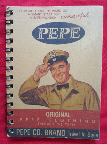 PEPE BRAND CLOTHING - Vintage Notebook - 1950's | eBay