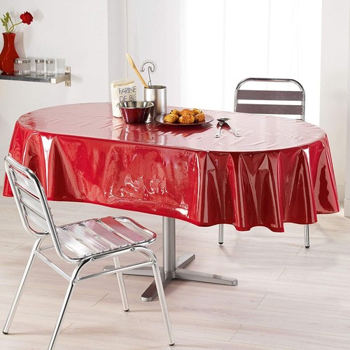 Clear Table Cover Protector Oval Clear Tablecloth Transparent ...