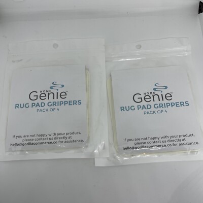 8 pack Home Genie Rug Pad Gripper, Non-Slip Washable Grippers Pack of 8 ...