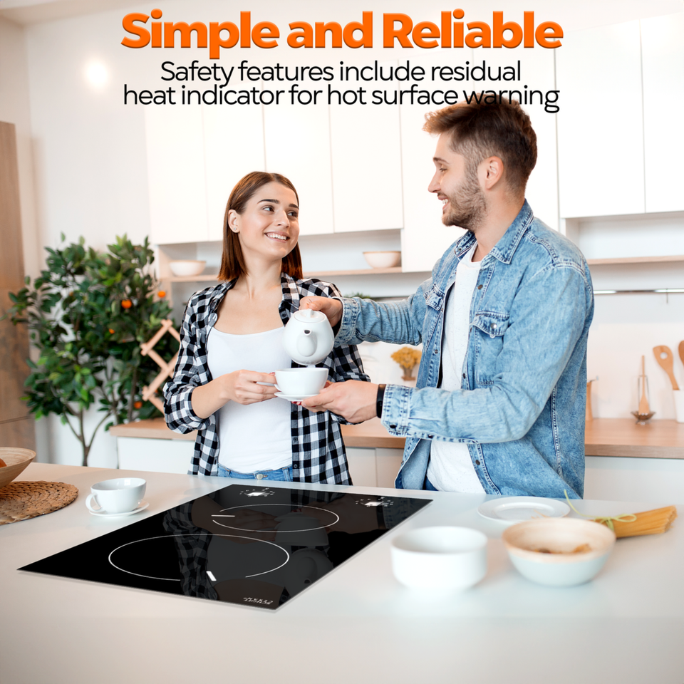 Ramblewood 2 Burner Electric Cooktop, 110V. EC2-27, UL rated German EGO ...