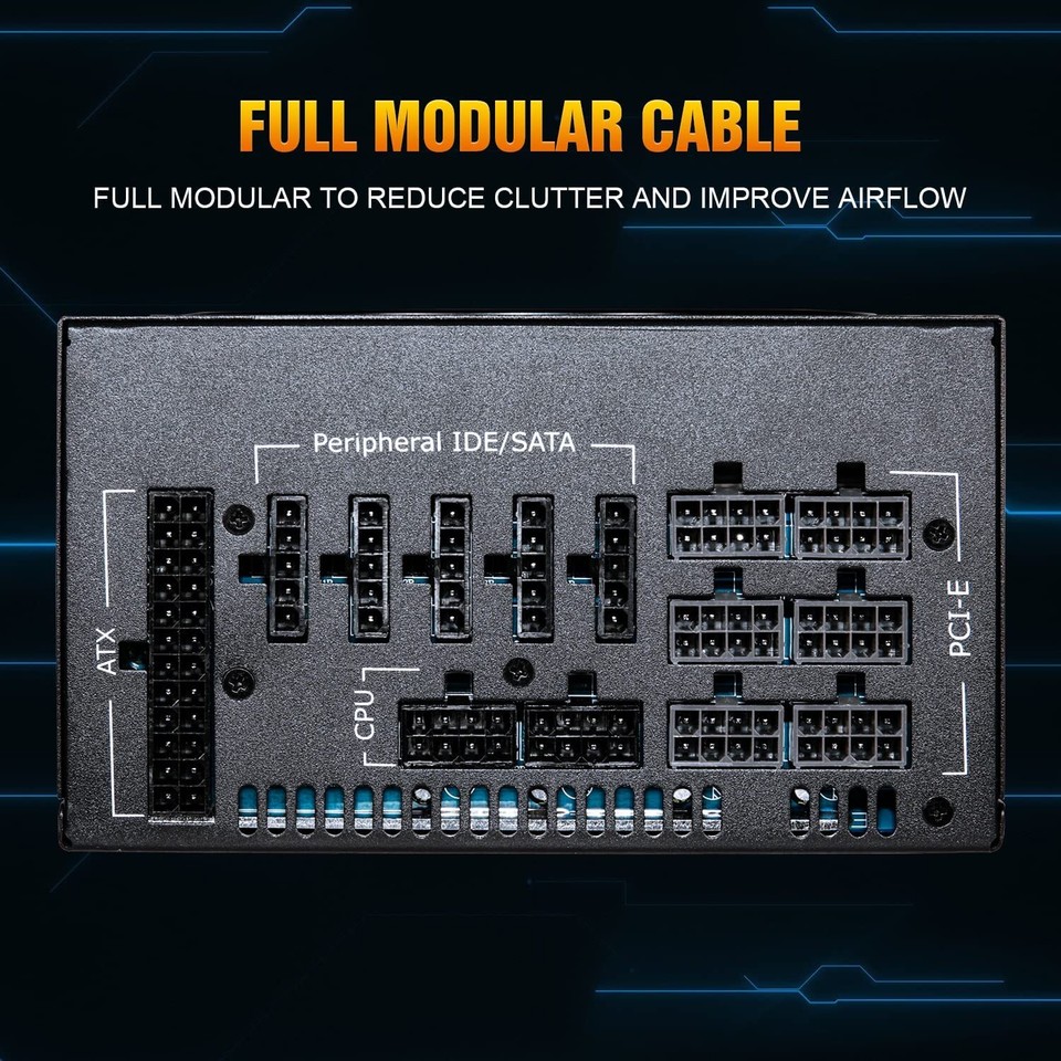 1600w Mining Power Supply Fully Modular PSU for ATX PC Case & Mining ...