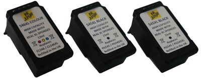 2x PG545 XL Black & 1x CL546 XL Colour Ink Cartridge For Canon PIXMA ...