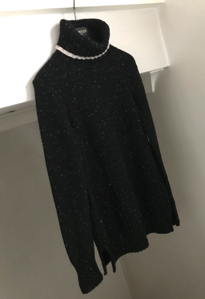 RRP£250 ME+EM Black Cashmere Wool Roll Neck Longline Jumper Sweater XS ...