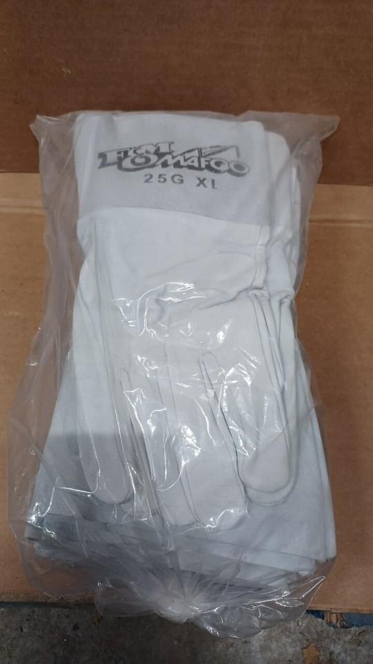(12 pairs) Leather TIG welding gloves, XL, 25g, goatskin leather, 4 ...
