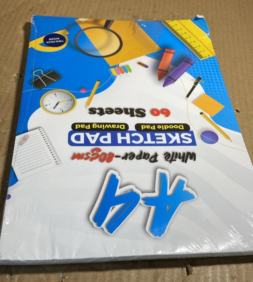 A4 Artists Sketch Pads – 60 Sheets – 80GSM White Cartridge Paper ...