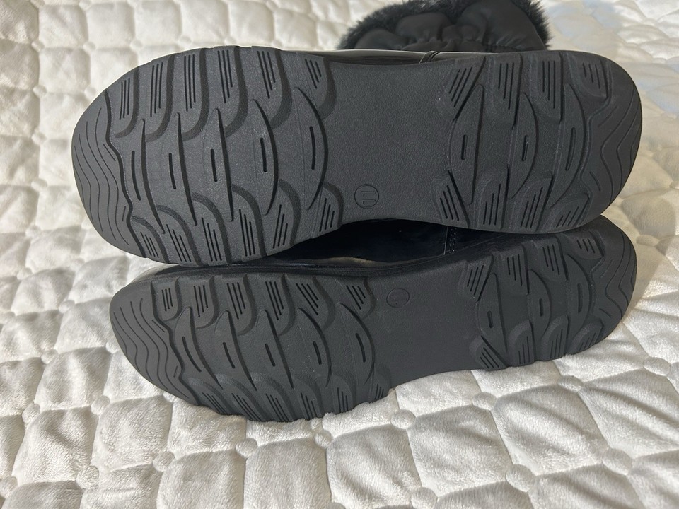 Women’s Winter Snow Boots Size 11 Black Fur Lined Unbranded | eBay