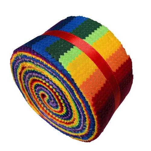 Jelly Roll Fabric Strips 40 PCS 2.5x44 Inch 10 Solid Colors 100% Cotton ...