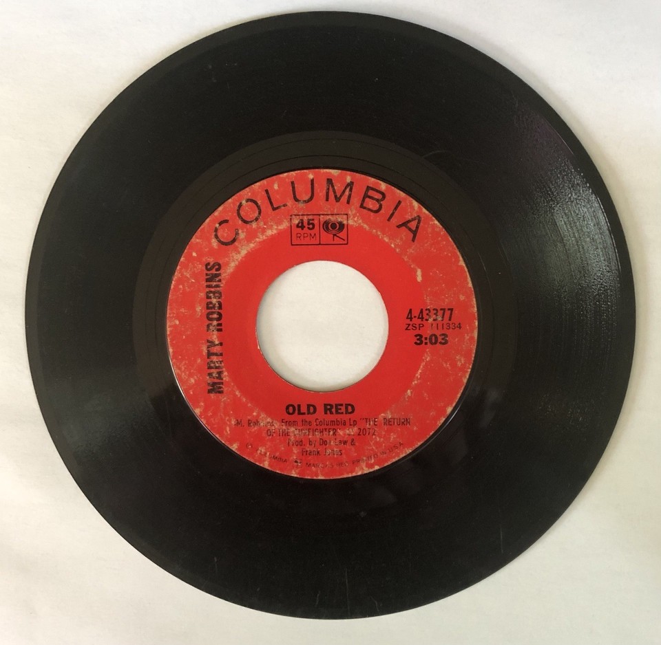 Marty Robbins - Matilda / Old Red 45 RPM Columbia Records 7” | eBay