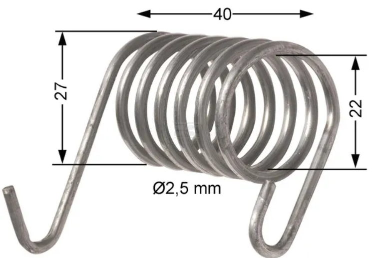 Fransguard Haybob Hay Tine Spring - LH Black OEM:40244 | eBay