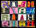 RIAH Name Poster featuring photos of actual sign letters | eBay