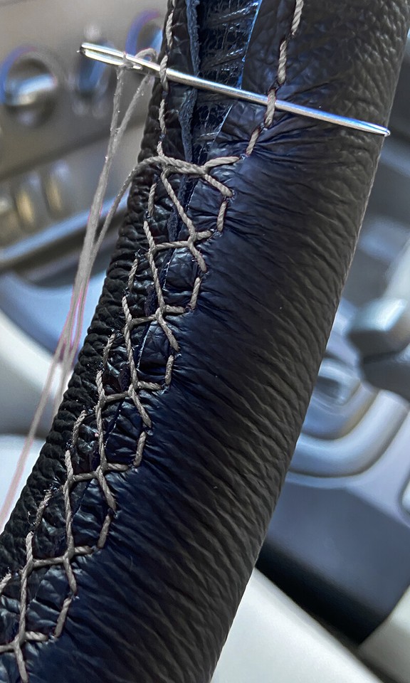 Braune Echt Leder Lenkrad Abdeckung für Mercedes W211 E-Klasse 2003 ...
