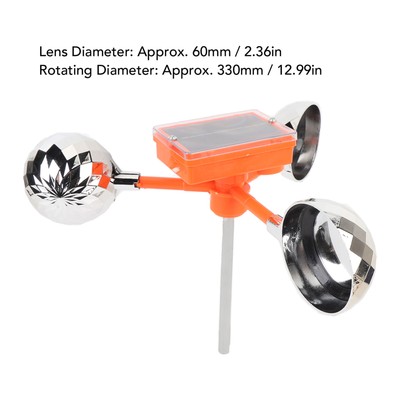 Solar Bird Deterrent Sound Flashing Wind Powered Bird Scarer Deterrent ...