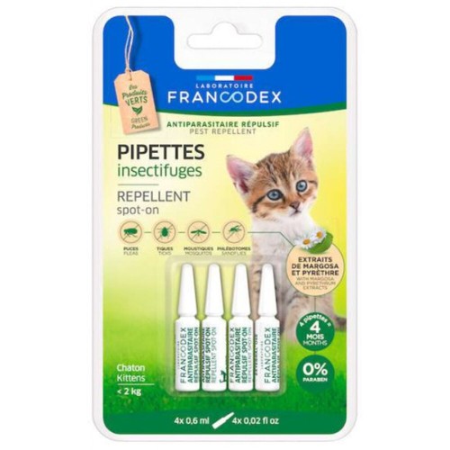 4 Pipettes Insectifuges Pour Chatons moins de 2 kg. 3283021752203 | eBay