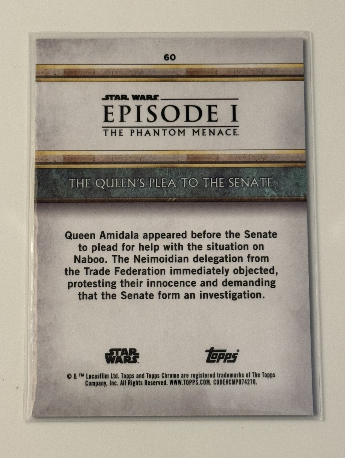 2024 Topps Chrome Blue Sapphire Star Wars Phantom Menace - Queen ...