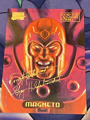 1994 Marvel Masterpieces Magneto #70 Gold Foil Signature Series Trading ...