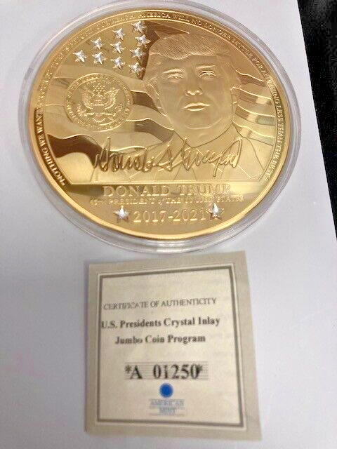 DONALD J TRUMP JUMBO COIN AMERICAN MINT "01250 | eBay