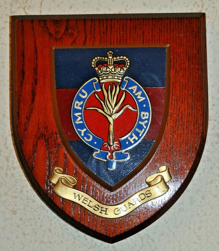 Welsh Guards regimental mess wall plaque crest shield British Army ...
