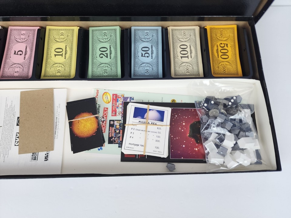 Monopoly Astronomy Edition Board Game 6 Pewter Tokens 2001 - Complete ...