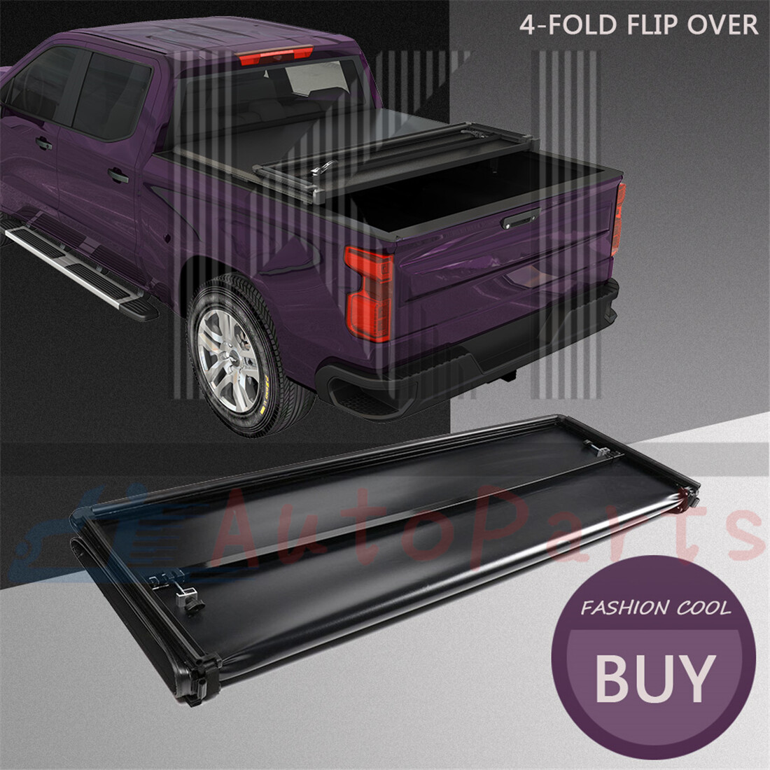 T3 Tri-Folding Soft Tonneau Cover Kit For 2009-2014 Ford F-150 5.5FT ...